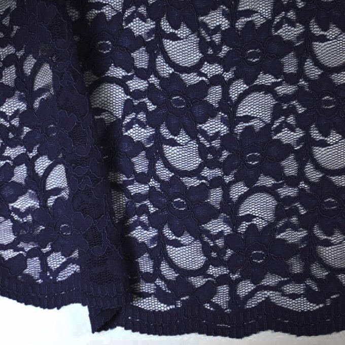 Lace Corded Lace Navy - Shade 7 – Edinburgh Fabrics